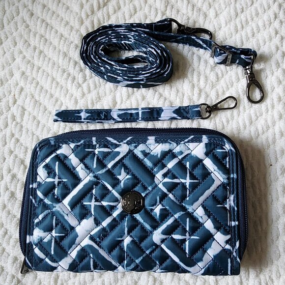 lug | Bags | Lug Quickstep Convertible Rfid Wallet Diamond Navy | Poshmark